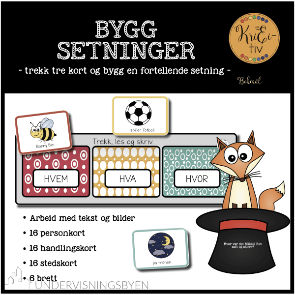 Bygg setninger''' (BM) | Undervisningsbyen.no