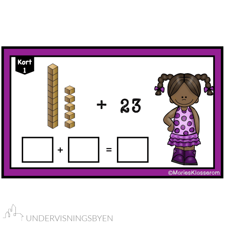 MATTEKORT Mengde + tall (addisjon) | Undervisningsbyen.no