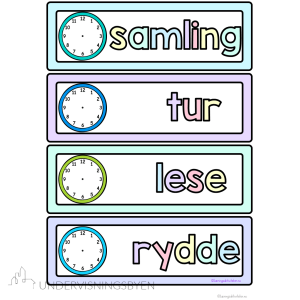 Dagsplan | Undervisningsbyen.no