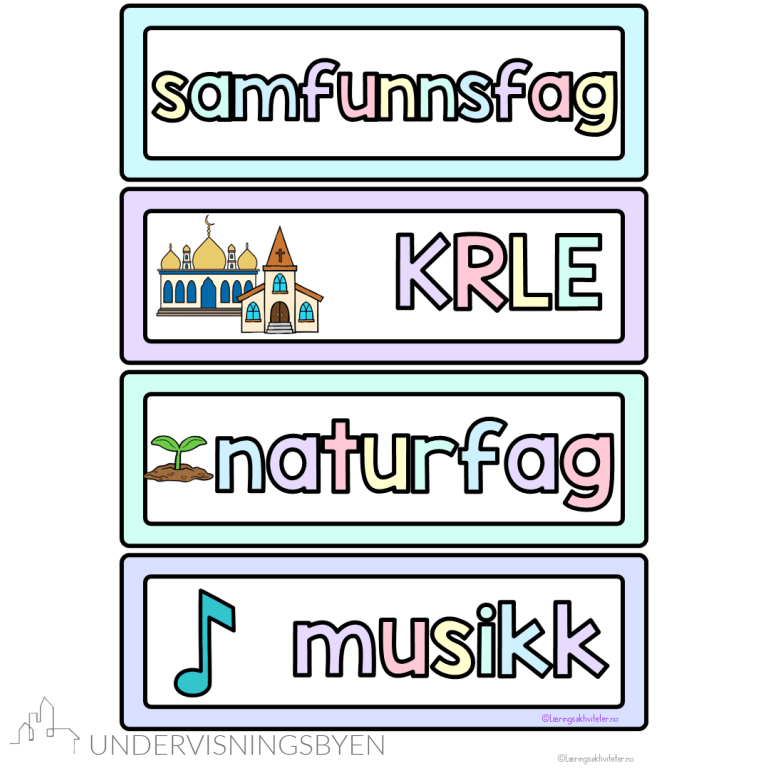 Dagsplan | Undervisningsbyen.no