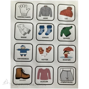 Dagtavlebilder av klær | Undervisningsbyen.no
