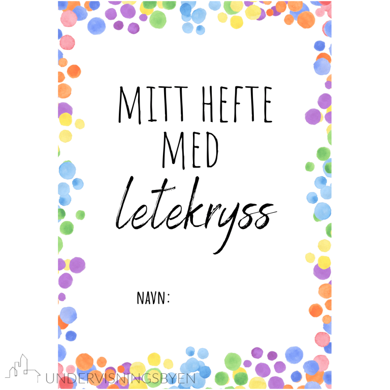 Hefte med letekryss / 10 oppgaver med fasit / ordsøk | Undervisningsbyen.no