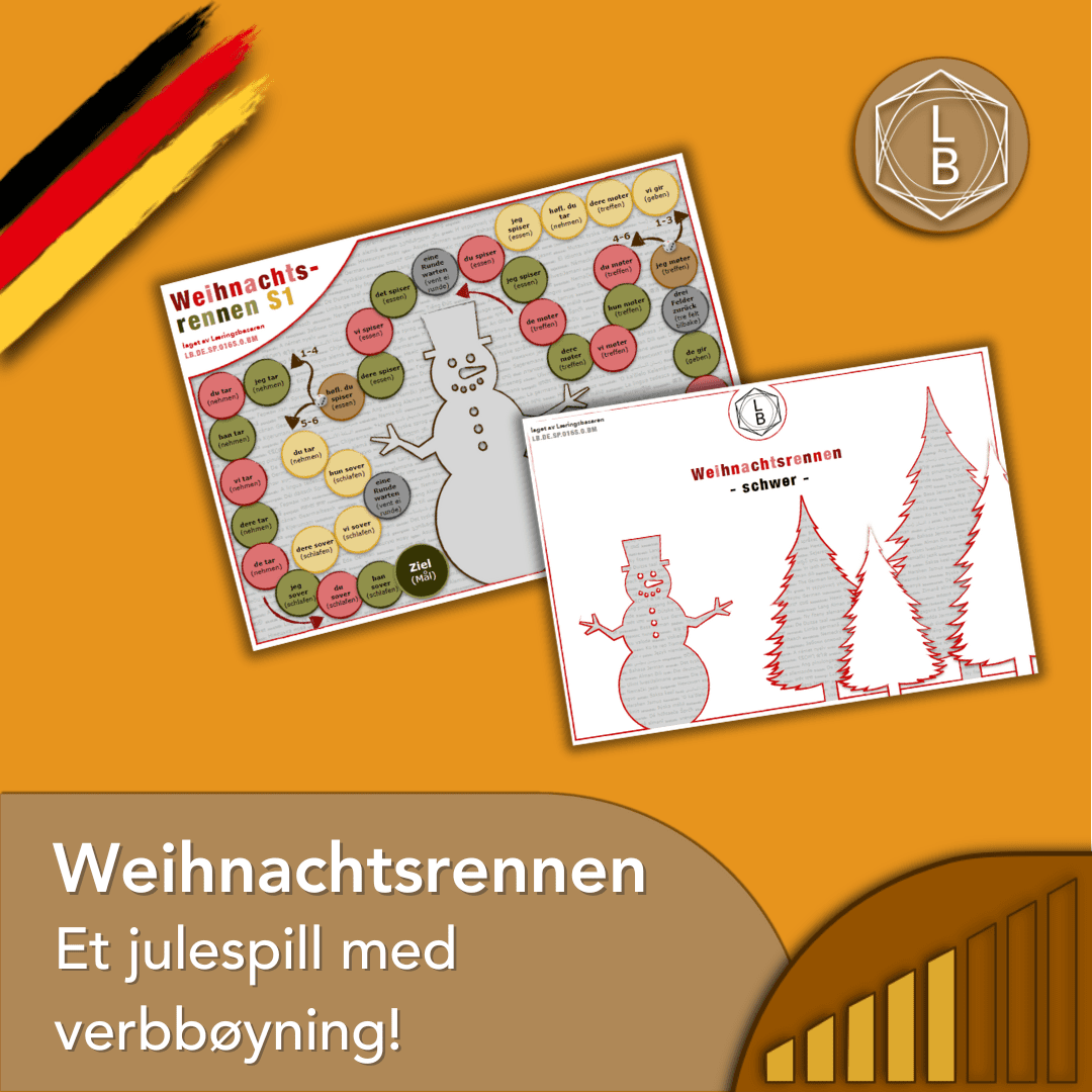 To julespill med verbbøyning på tysk - medium vanskelighetsgrad ...