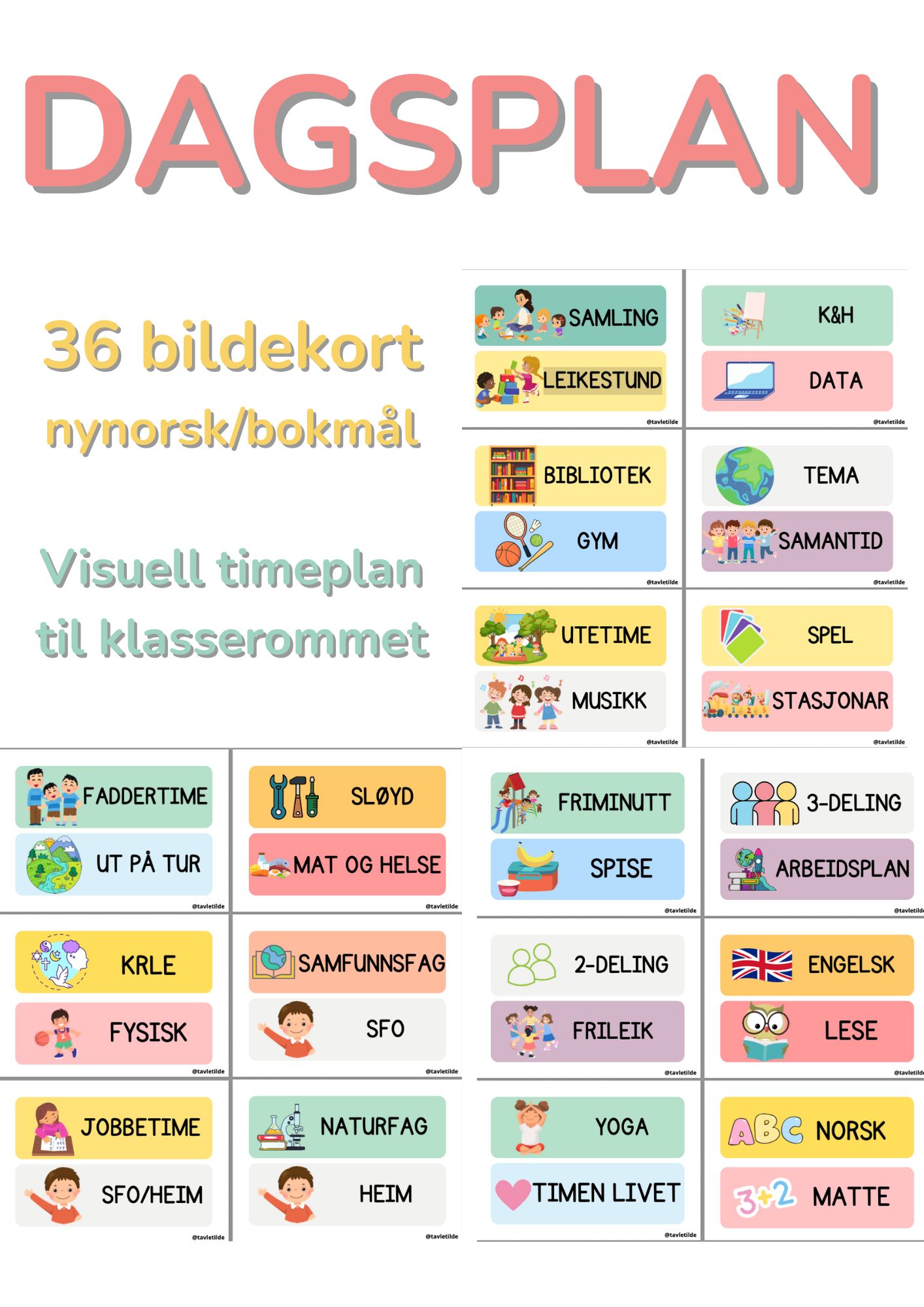 Dagsplan | Undervisningsbyen.no