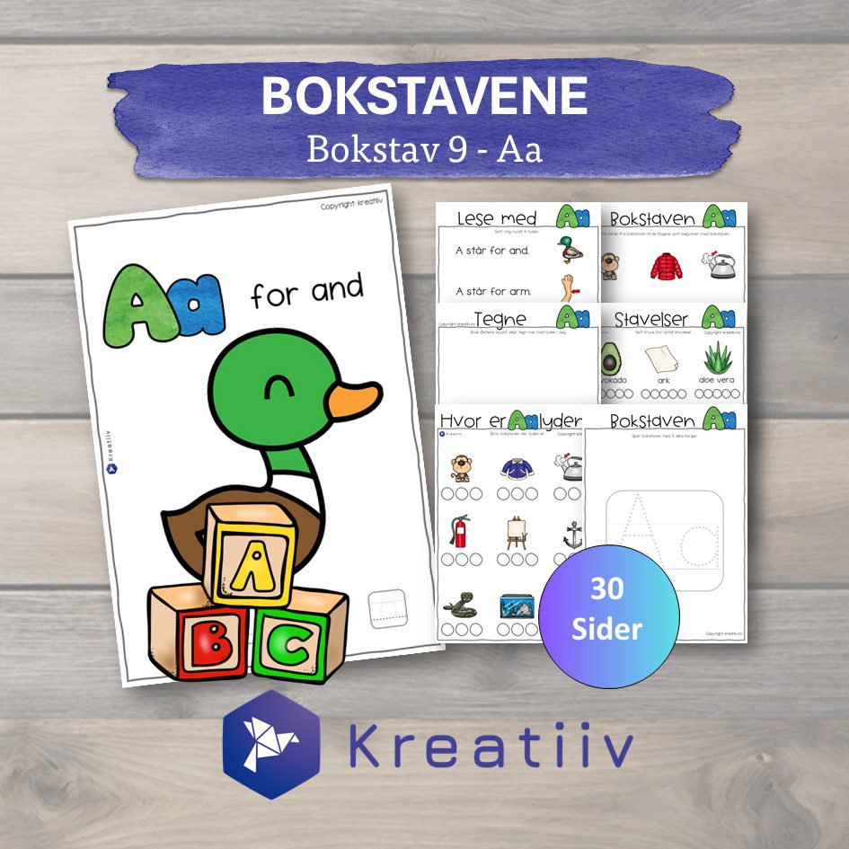 Bokstav 9 - Aa | Undervisningsbyen.no